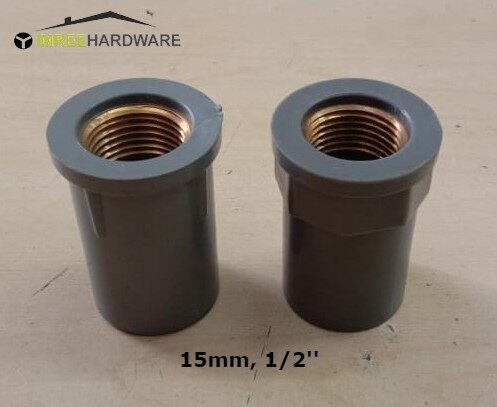 Pvc P/T Socket with Brass Inner Threaded PVC Fitting Joint Grey Colour ...