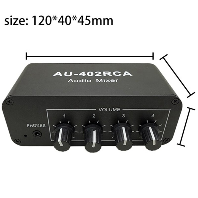 Multi-Source RCA Mixer Stereo Audio Reverberator 4 Input 2 Output Audio Switch Switcher Driver ...