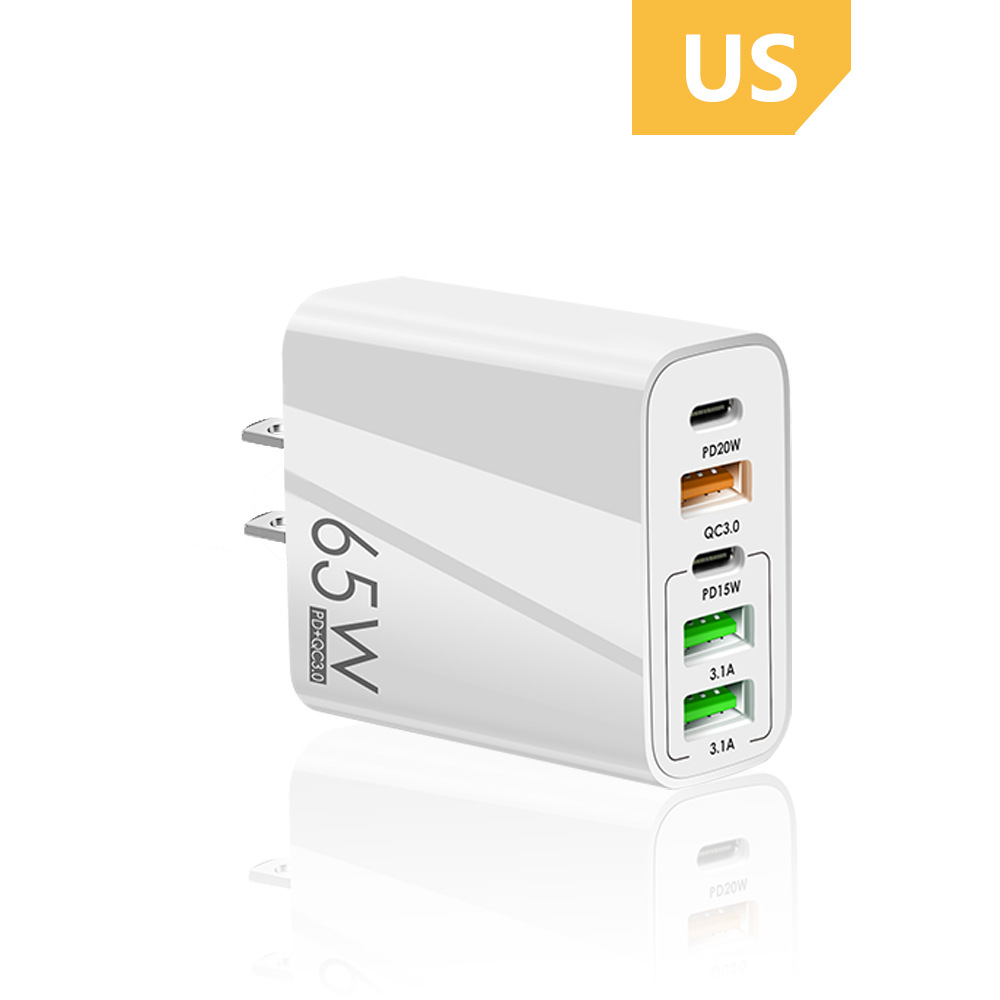 Elough 5 Ports 65W USB Chargers Type C Fast Charging Adapter Cell ...