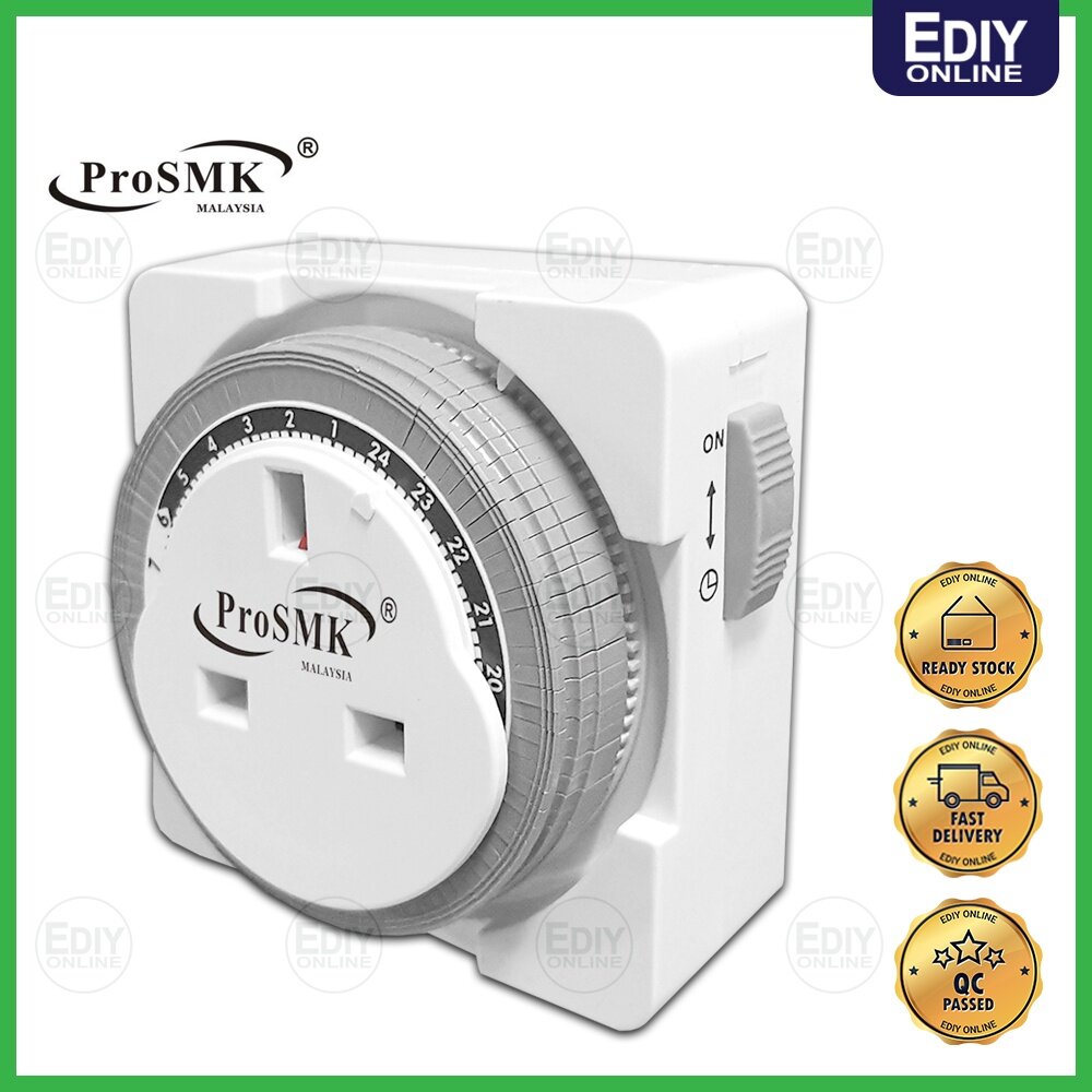 SIRIM Timer switch socket 24 Hours Analog Programme Programmable 3 Pin Plug Digital Boleh ...