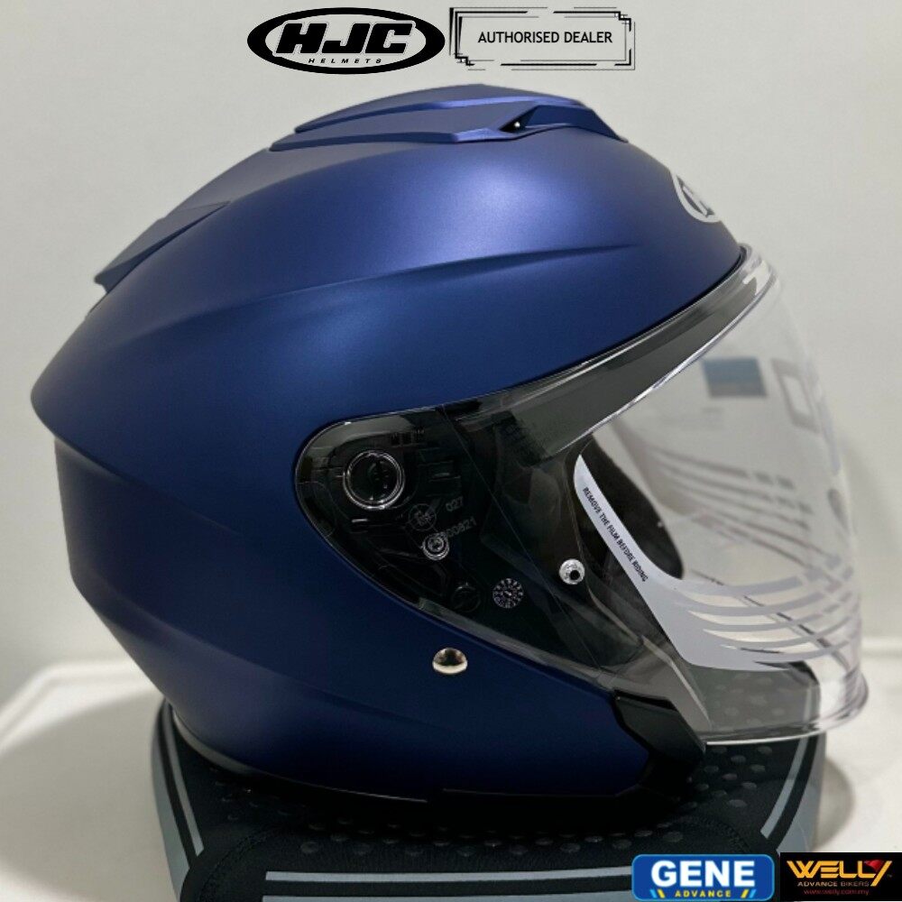 HJC I30 Semi Flat Metallic Blue Open Face Helmet 100% Original From ...