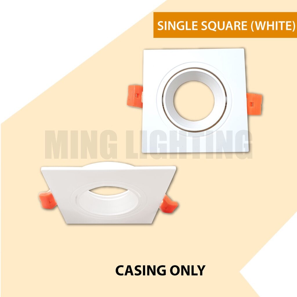 LED Eyeball Casing MR16 GU10 Bulb Replaceable Fitting Square Round ...