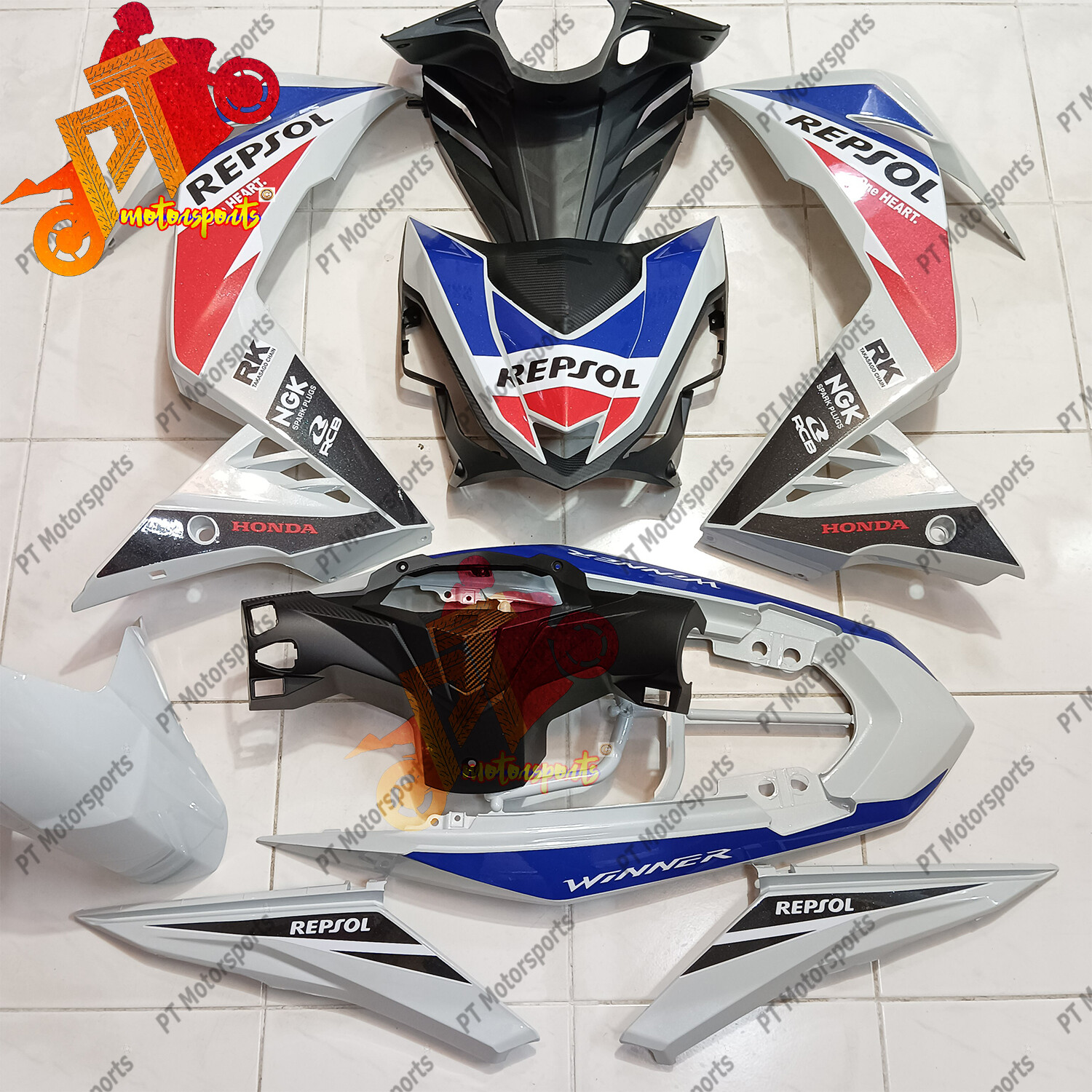 Honda RS150 V1 V2 Cover Set White Winner Repsol 32 OEM | Lazada