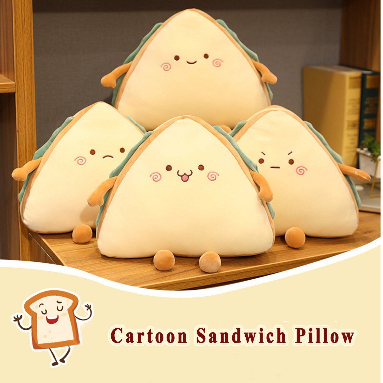 Multi-size Cute Soft Cartoon Sandwich Bread Plush Doll Stuffed Toy ...