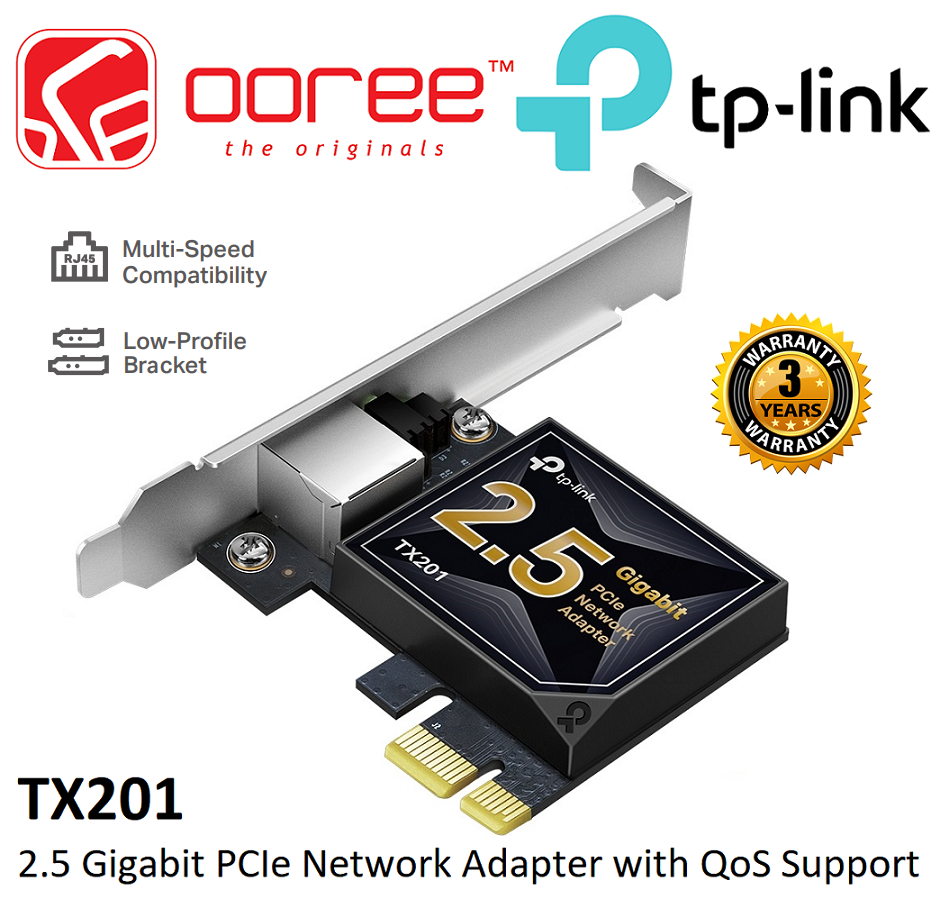 TP-LINK TX201 2.5 GIGABIT PCIE NETWORK ADAPTER WITH QOS SUPPORT ...