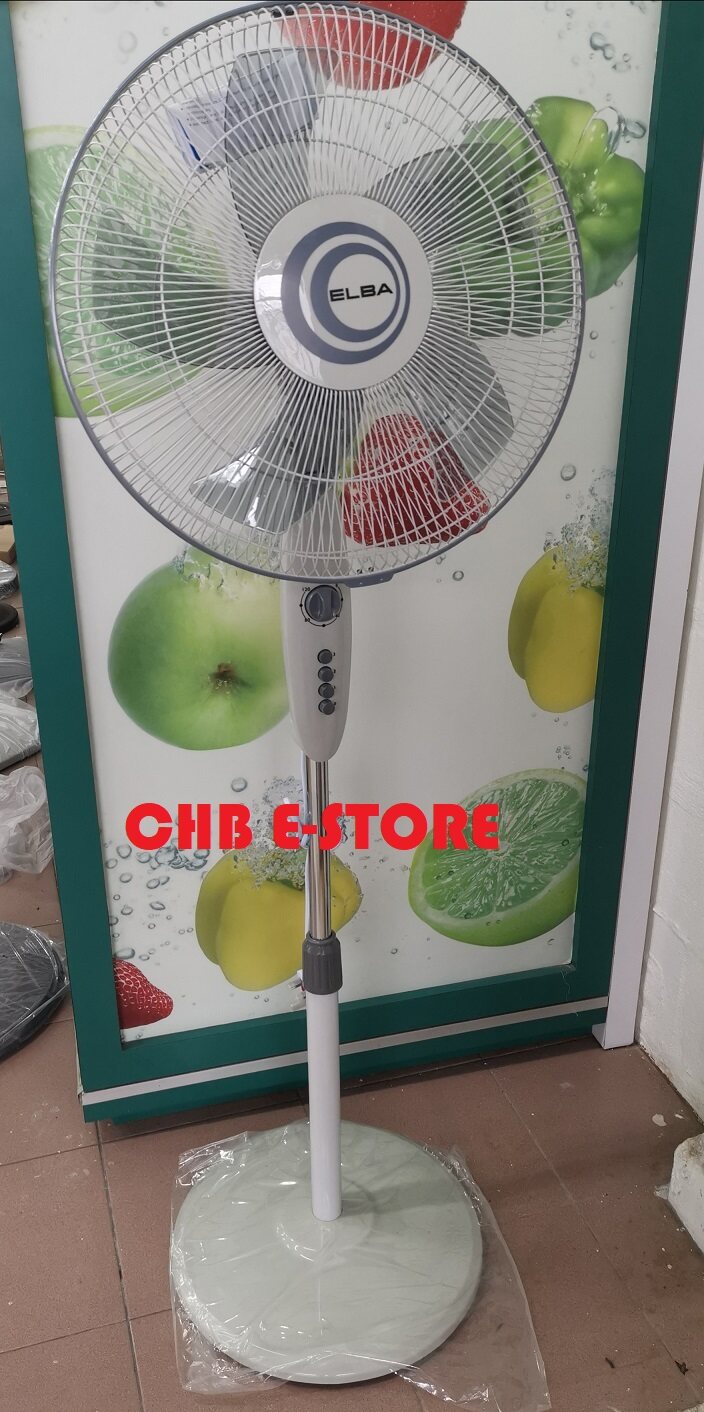 (FREE WRAPING) ESF-E1639TM(GR) ELBA STAND FAN 16 INCH WITH TIMER | Lazada