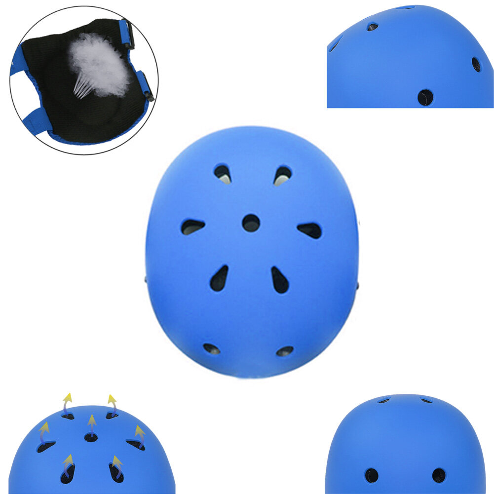 7 Pcs Skateboard Helmet Protector Set Elbow Wrist Knee Pads Helmet ...