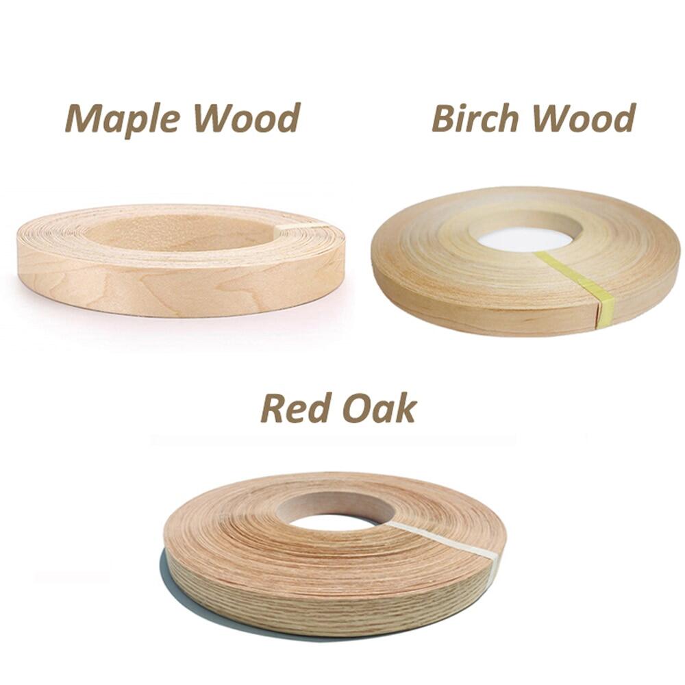 50feet Wood Plywood Roll Wood Edge Banding Melt Glue Wood Veneer Edging ...