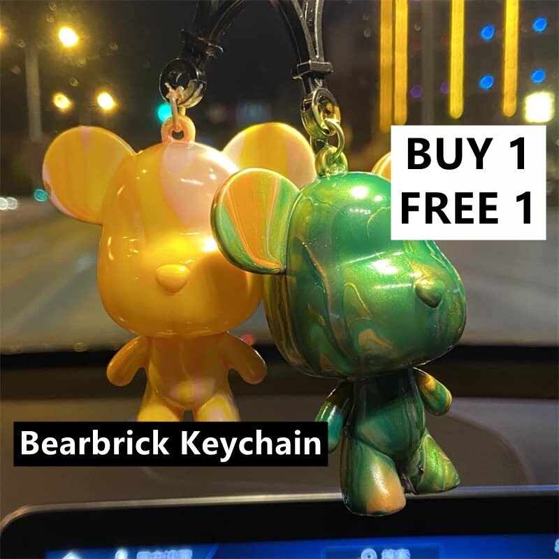 BUY 1 FREE 1 Bearbrick Keychain Mini Bear Ornament Keychain DIY ...