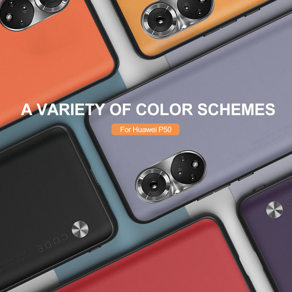สำหรับ Hawei P50 Pro กรณีหรูหราหนังธรรมดาผิวกันกระแทก Coque สำหรับ ...