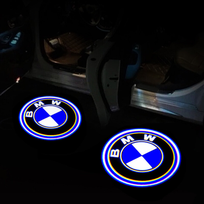 2Pcs LED Car Door Light รถประตูยินดีต้อนรับโปรเจคเตอร์โลโก้ Ghost Shadow Light สำหรับ BMW E81 ...