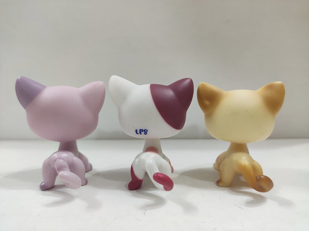 3ชิ้น/ล็อต LPS Toy Pet Shop Cat #933 #2291 #816 Littlest Pet Shop Kid ...
