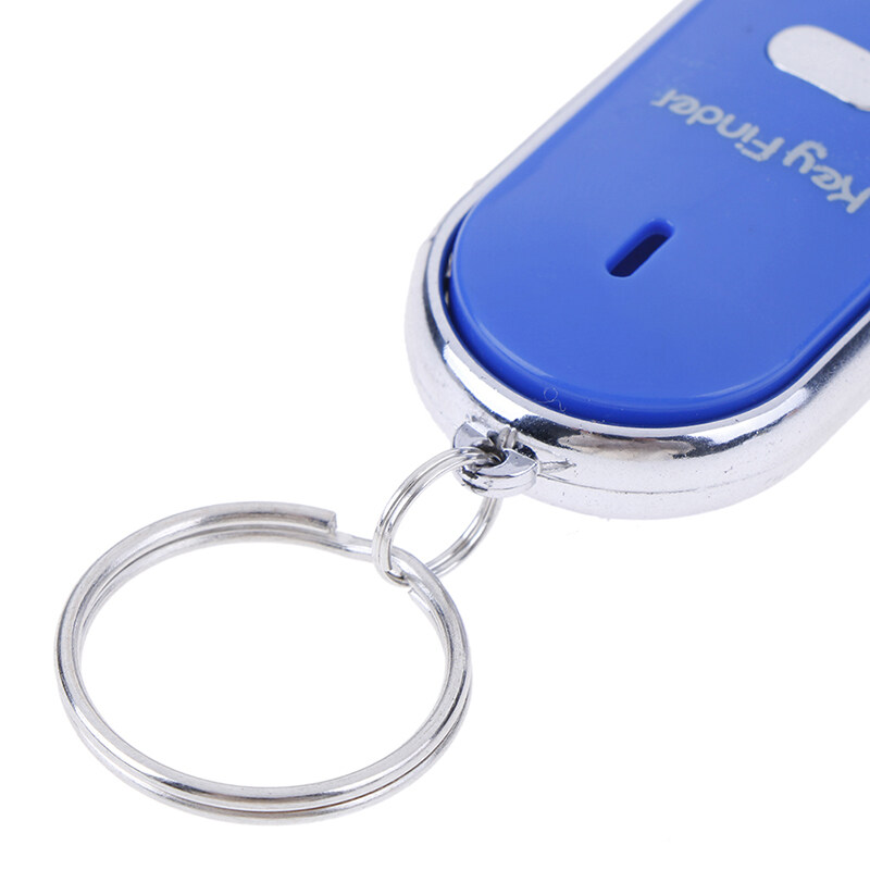 Blue Anti-Lost Key Finder Locator Keychain Whistle Beep Sound Alarm LED ...