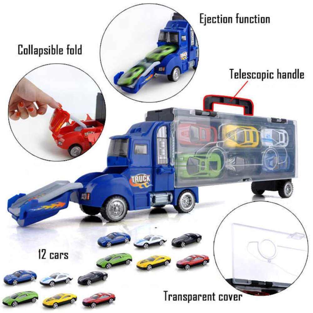 BPUT1:64 Toy Car Set 13PCS, Combination Toy, Storage Function, Catapult ...