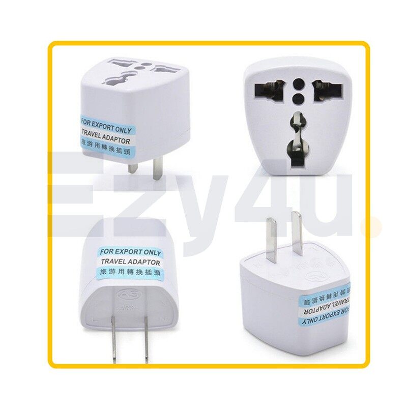 UNIVERSAL MULTI 3 PIN Tourism CONVERSION PLUG ADAPTOR 2 Pin US EU CHINA ...