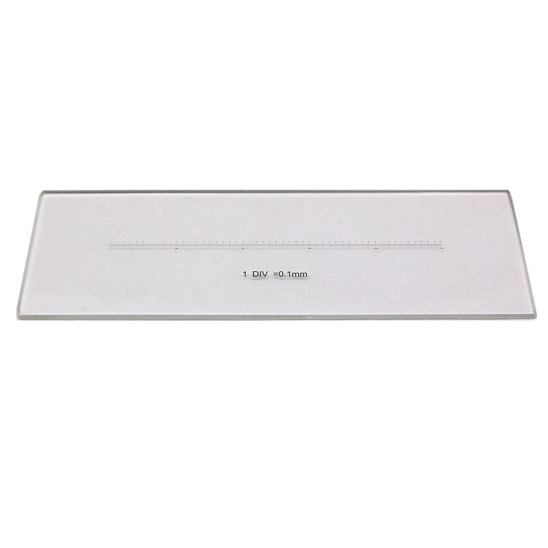 DIV 0.1 mm Calibration Slide Length 50 mm Horizontal Scale Ruler Linear ...