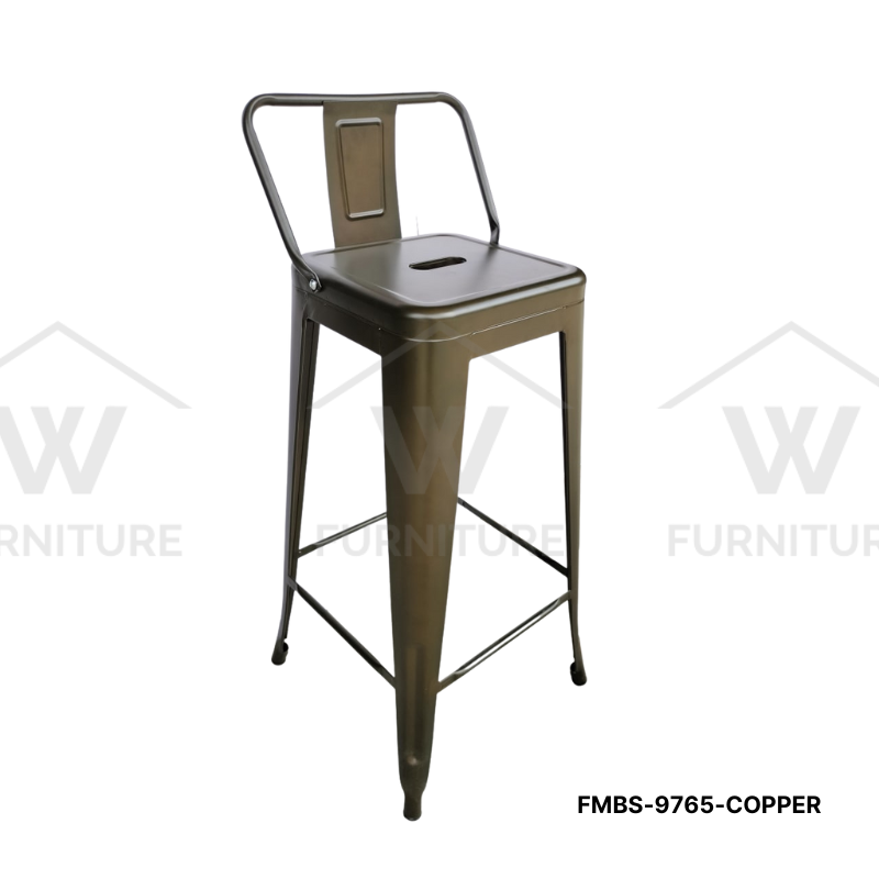 WFURNITURE Industrial Bar Chair Kerusi Makan Besi Cafe Bar Stool Cafe ...
