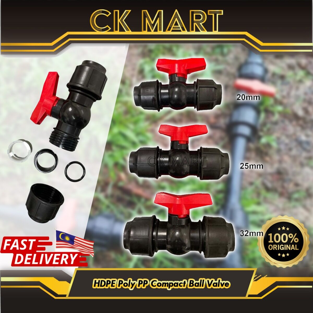 HDPE Poly Ball Valve Stopcock / Heavy Duty Poly Ball Valve ...