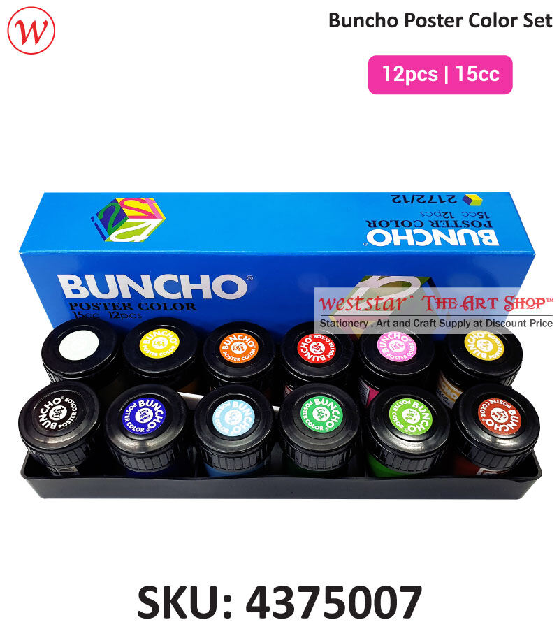 Buncho Poster Color Set - 15cc [Weststar The Art Shop] | Lazada