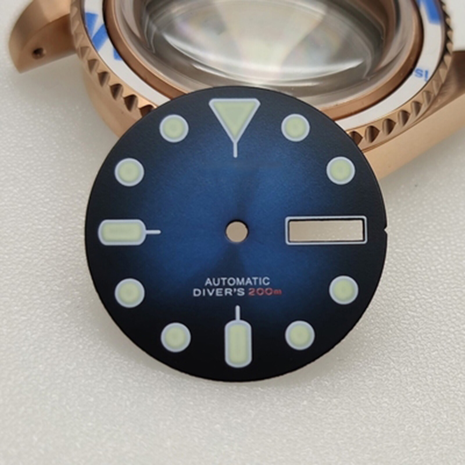 Sun Pattern Watch Dial Diving C3 Strong Green Luminous Dial for NH36A ...