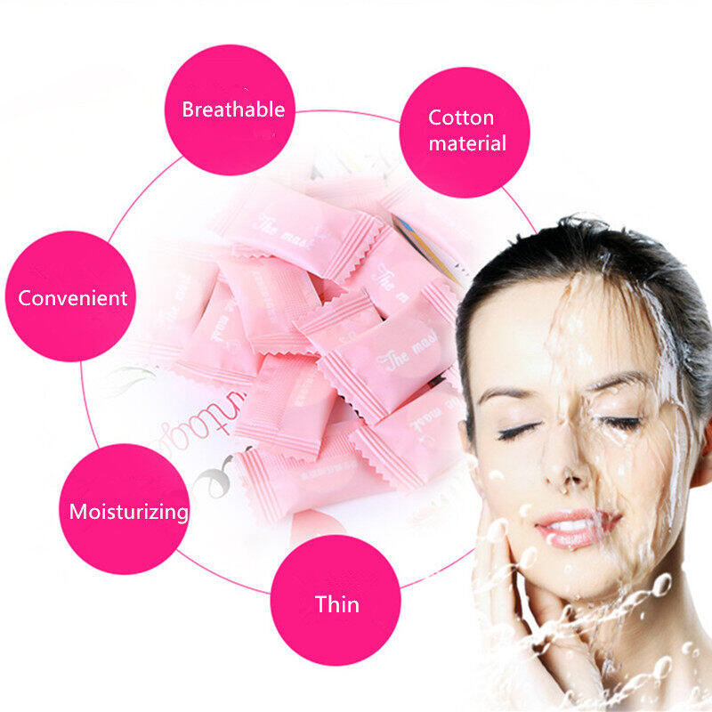 10/20PCS Disposable Compressed Face Mask กระดาษ100% Cutton Facial Masks ...