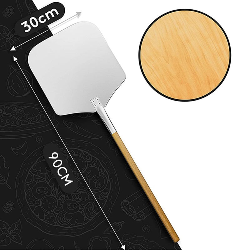 Pizza Pusher, Pizza Peel Made Of Stainless Aluminum (90Cm) - Practical ...