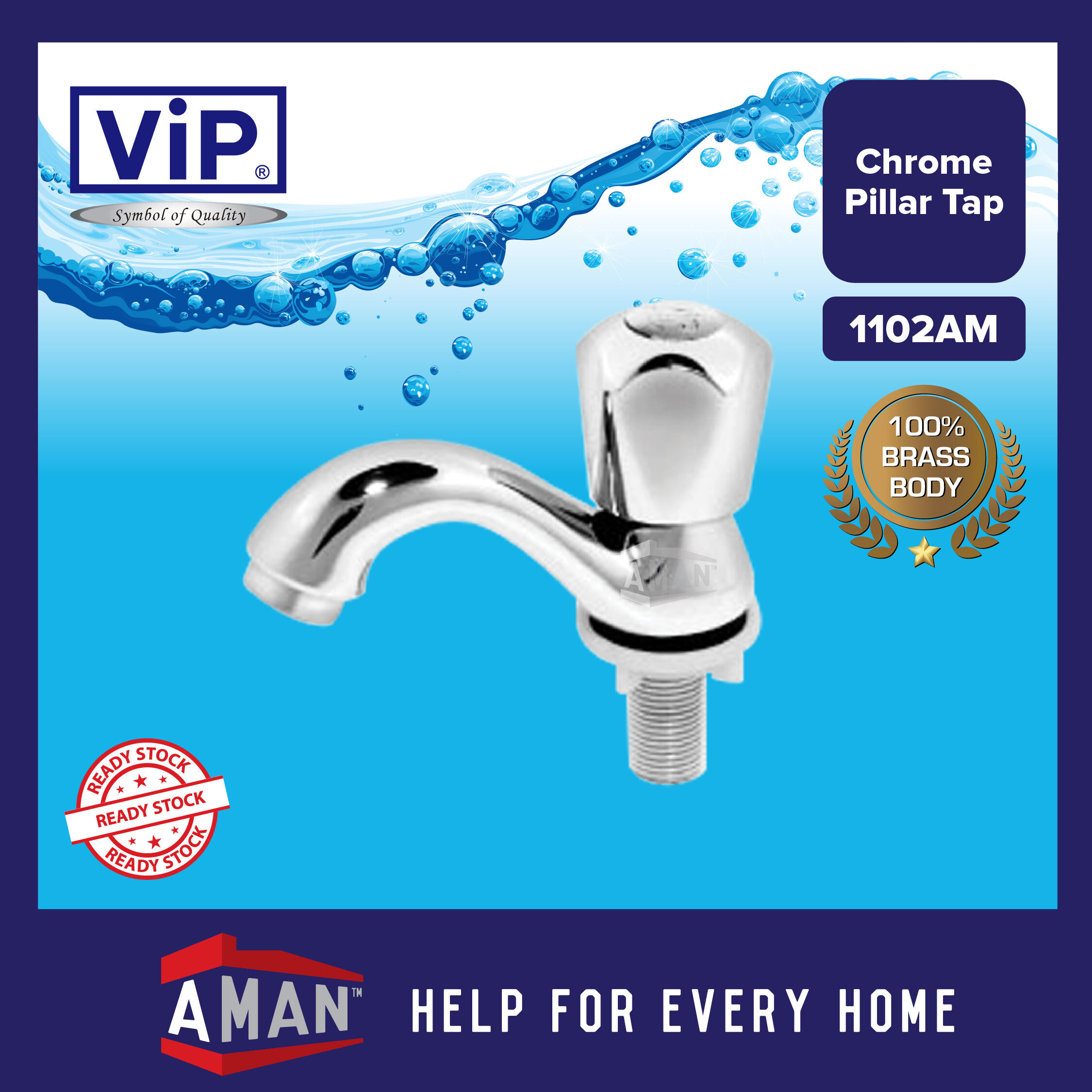 ViP High Quality Chrome Plated Brass Body Bathroom Toilet Faucet Pillar ...