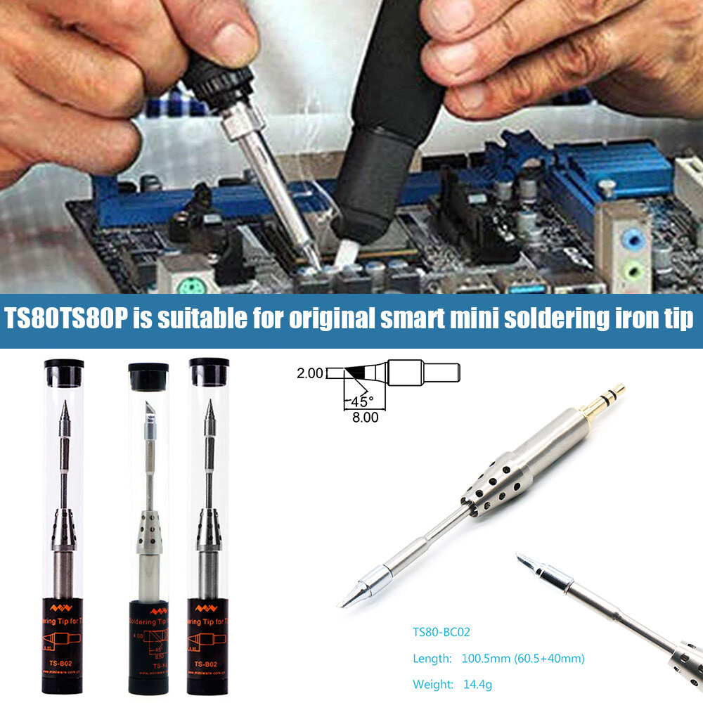 Minidso หัวแร้งบัดกรี TS TS80/TS80P,อะไหล่หัวบัดกรีให้ความร้อนภายใน ...