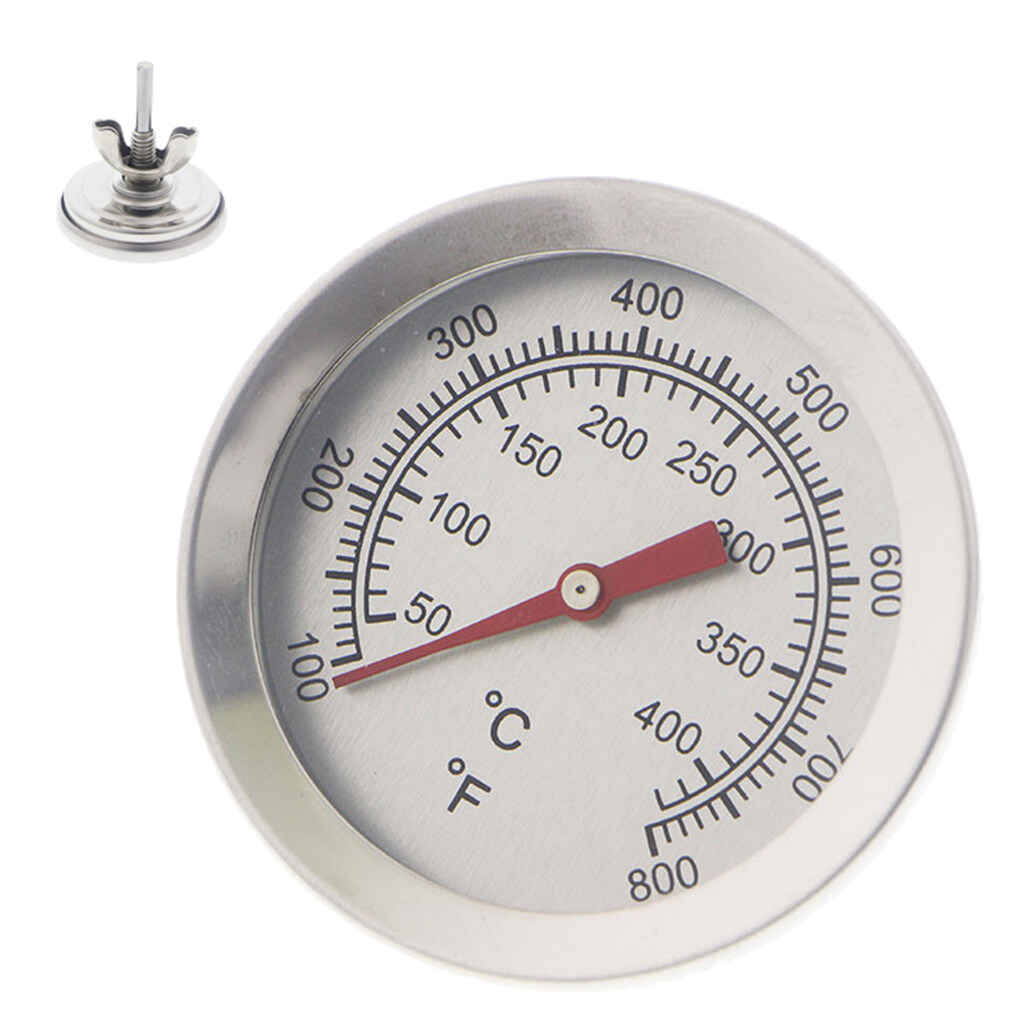 Stainless Steel BBQ Smoker Grill Temperature Gauge Barbecue Thermometer ...