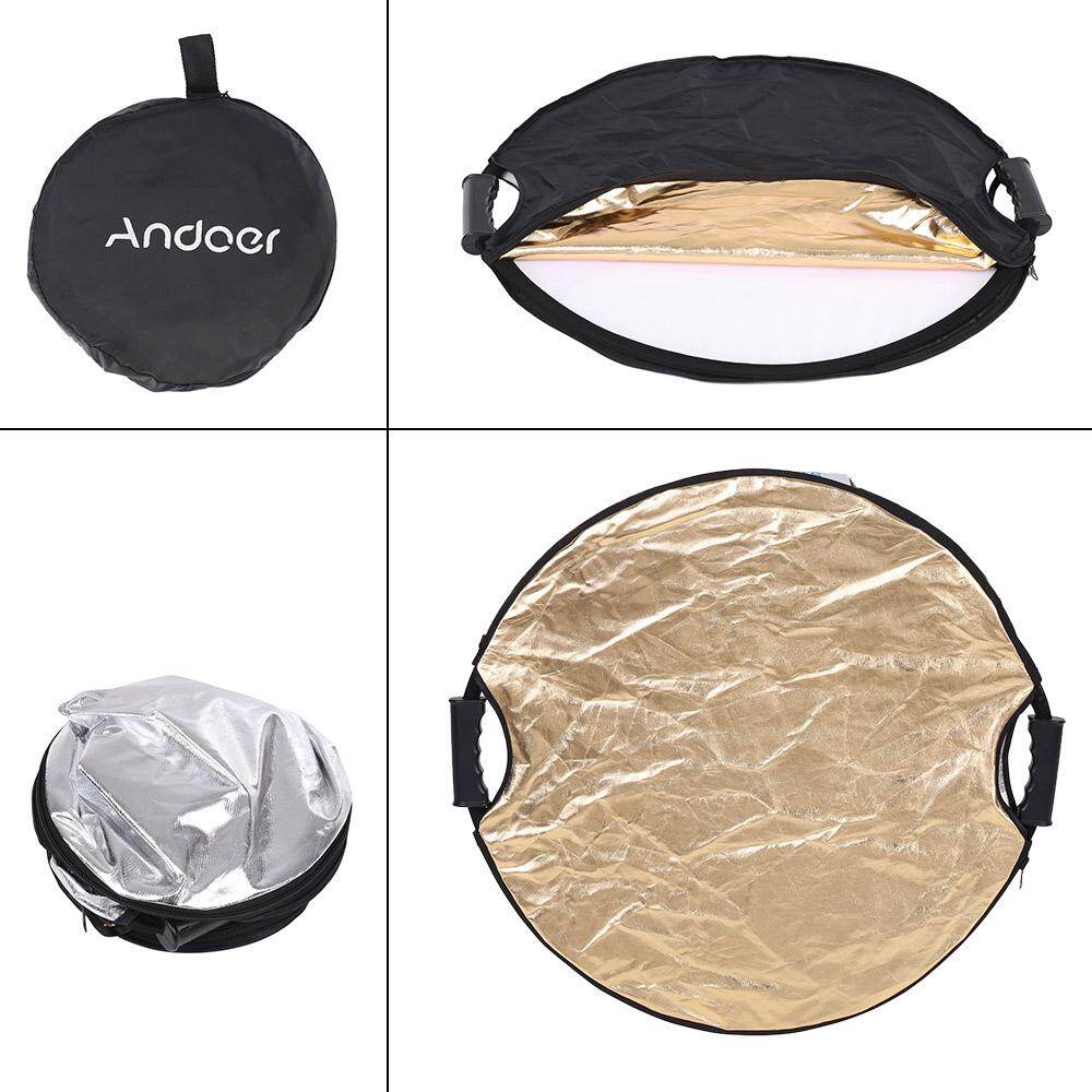 Andoer แผ่นสะท้อนแสง Reflector 5in1 ขนาด 60 ซม. พกพาสะดวกสบาย อุปกรณ์ ...