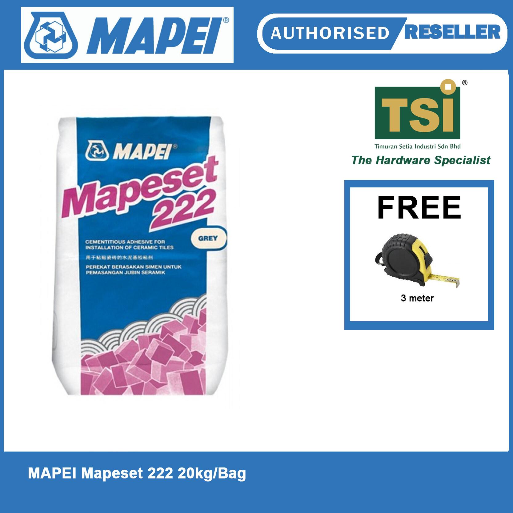 MAPEI Mapeset 222 20kg/Bag | Lazada