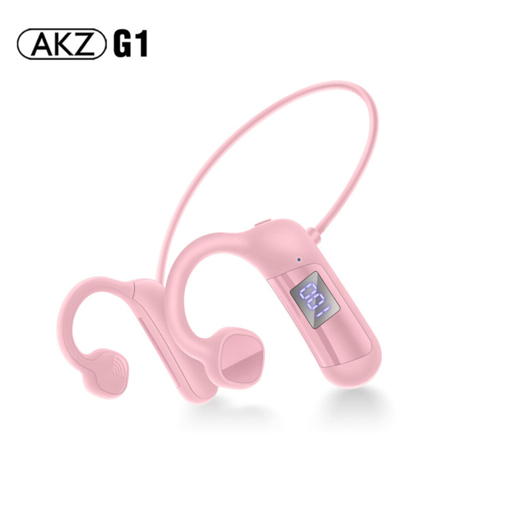 ชุดหูฟังบลูทูธไร้สายนำเสียงผ่านกระดูก AKZ-G1จอแสดงผลแอลอีดีหูฟังพร้อม ...