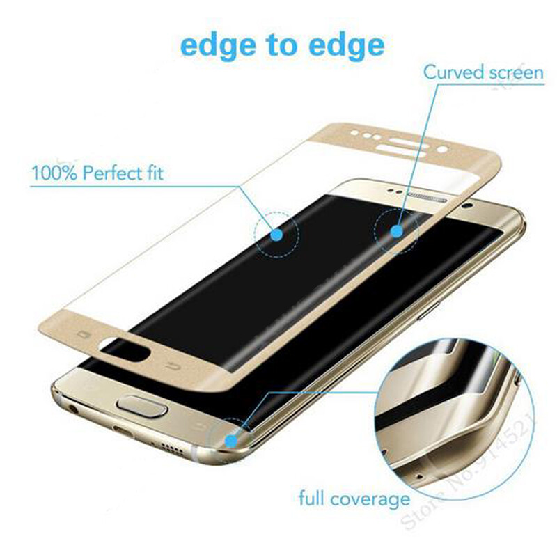 คลุมทั้งหมดกระจกนิรภัยสำหรับ Samsung Galaxy S6 S7 Edge Plus Case S 7 S ...