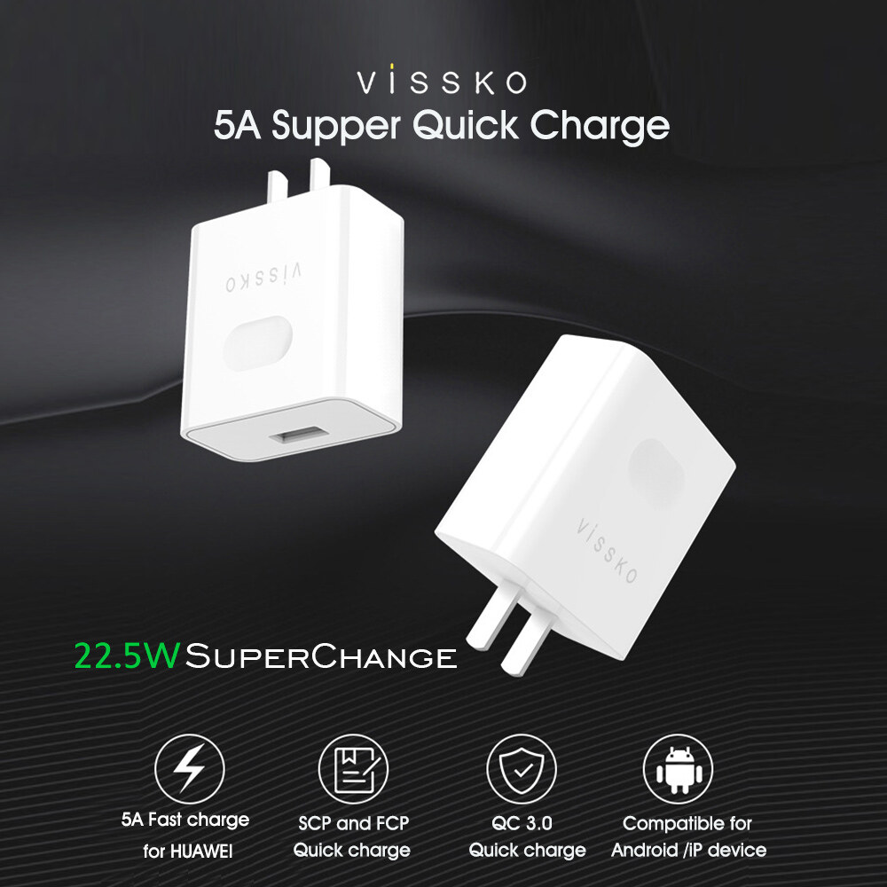 Vissko ค่าเร็ว HKL-USB63 QC 3.0 AFC PE อย่างรวดเร็วชาร์จอะแดปเตอร์ชาร์จ USB ชาร์จท่องเที่ยวโฮม ...