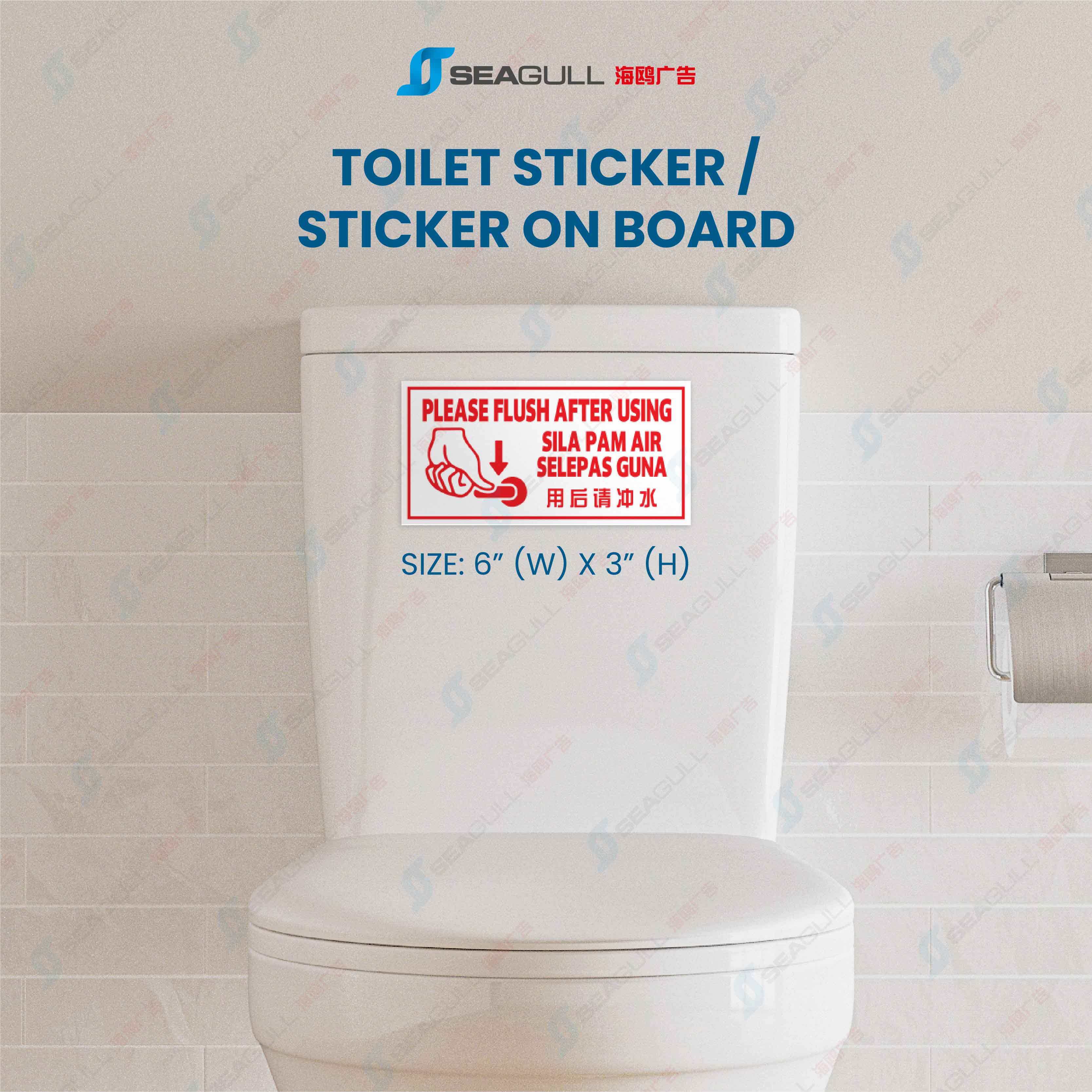 Flush After Using The Toilet Sila Pam Air Selepas Guna Signage Tandas ...