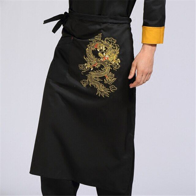 Catering 2022 News Apron Chinese Style Dragon Men Embroidery Chef ...