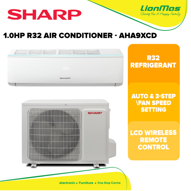 [ CHUP DULU ] SHARP 1HP R32 GAS AIR CONDITIONER AHA9WCD | Lazada