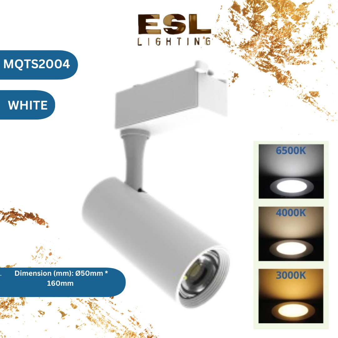 ESL LIGHTING Megaman LED Track Light Fitting MQTS20004 10W/20W/30W | Lazada