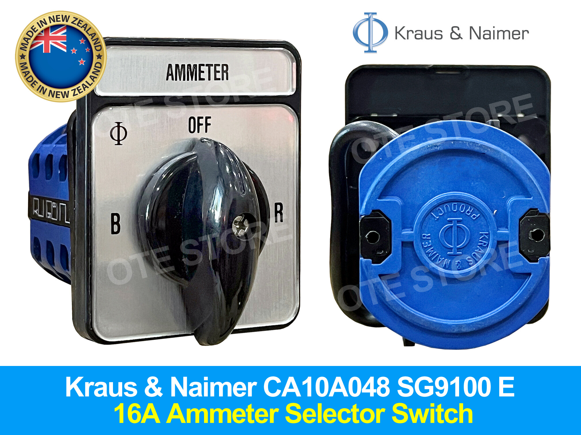 Kraus & Naimer CA10 A048 SG9100 E TRU 20A Ammeter Selector Switch (OFF ...