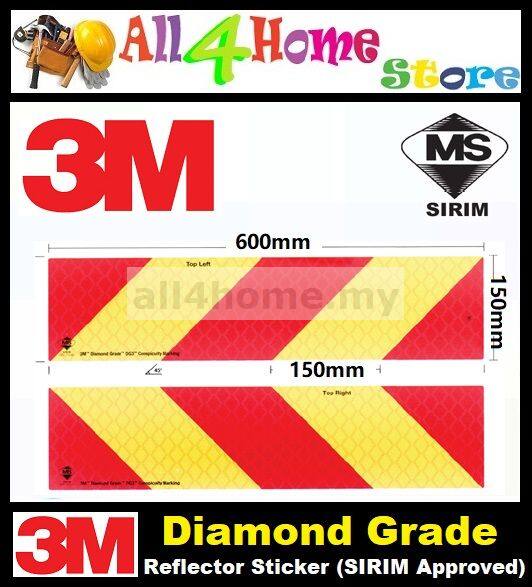 3M Diamond Grade Reflector Sticker (JPJ & SIRIM Approved) | Lazada