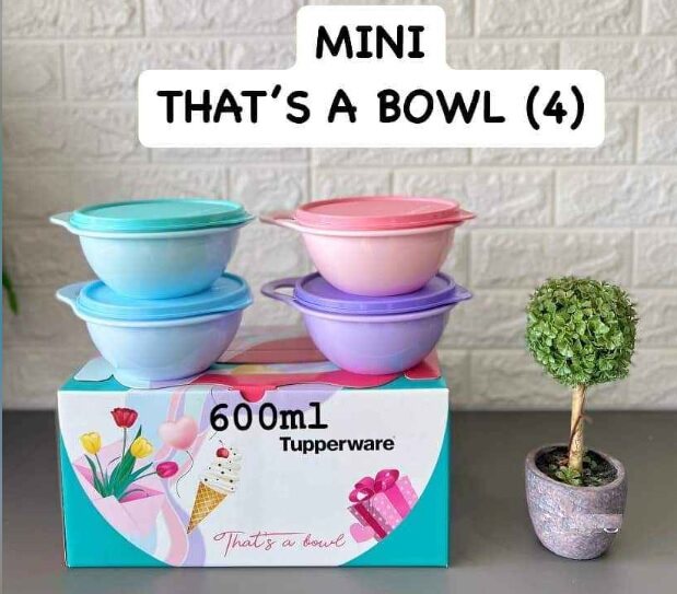 Tupperware Mini That's A Bowl 600ml with Gift Box / Thats A Bowl | Lazada