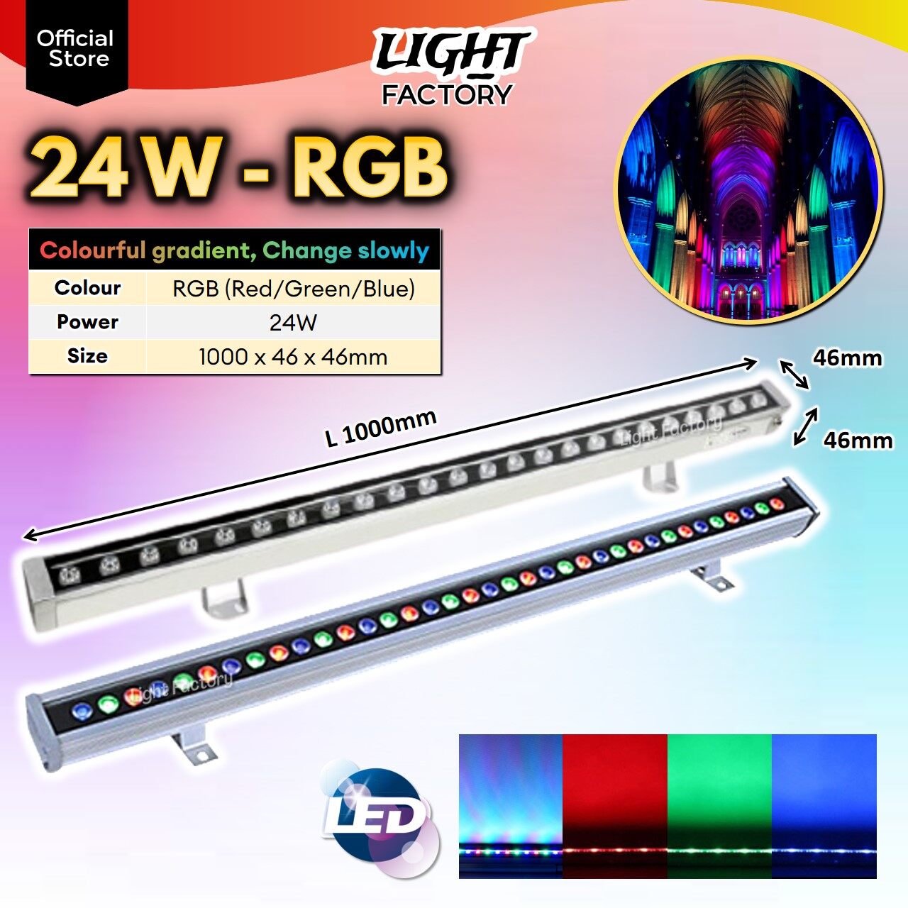 Decorative LED Wall Washer Light Waterproof Outdoor Lighting RGB ...