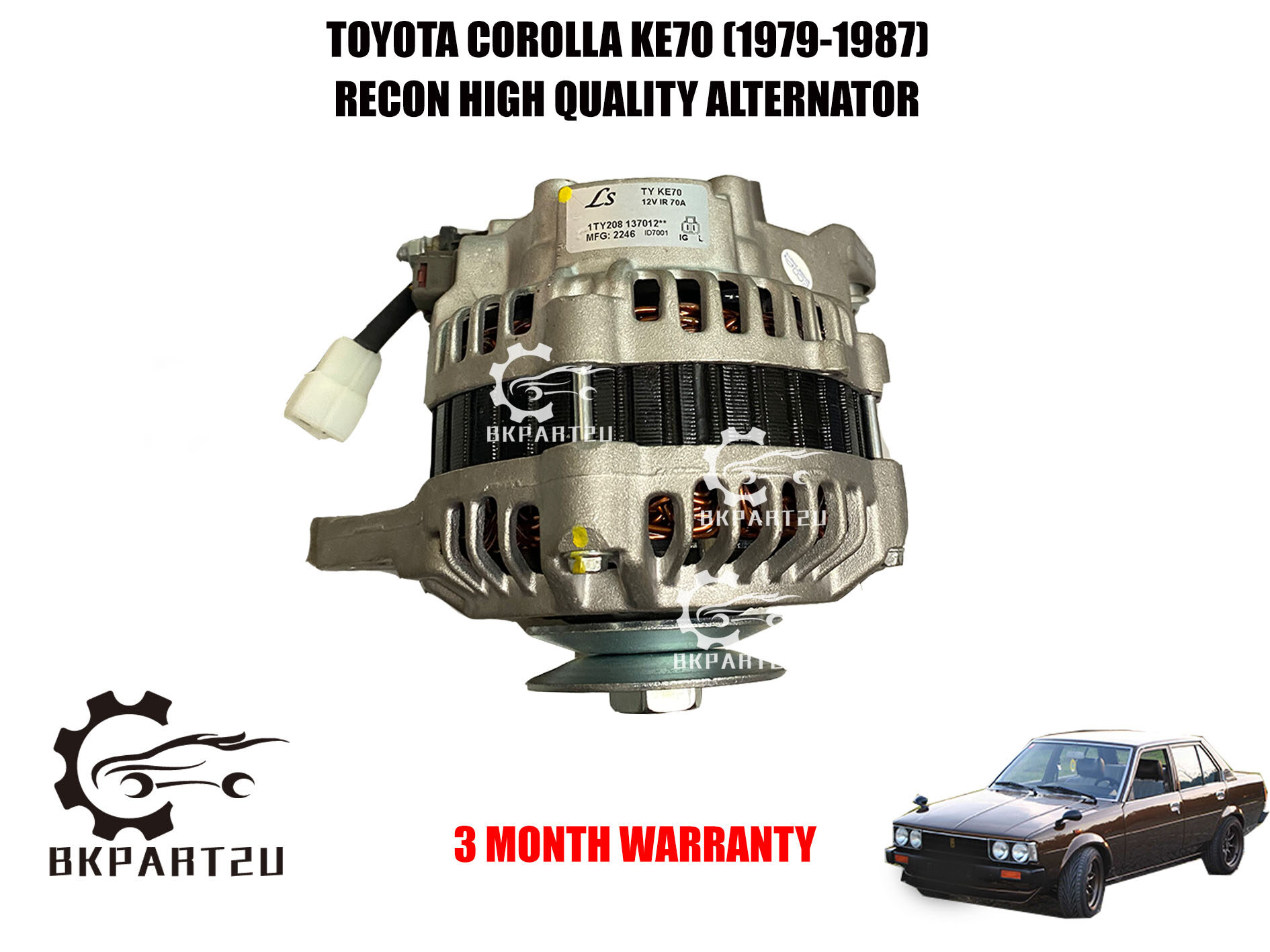 Toyota Corolla Ke30 Ke70 Km36 Van (1979-1987) Alternator 70a Made By ...