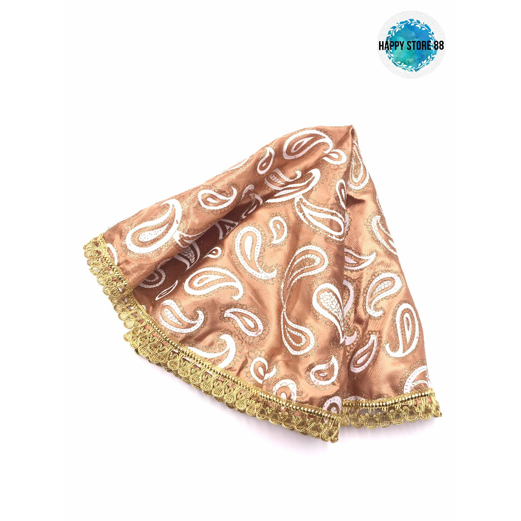 60cm Alas Dulang Kain Satin Bulat Lace Tepi & Corak | Lazada