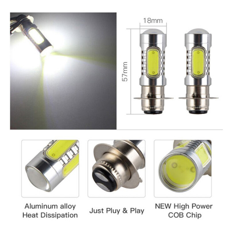 Yert หลอดไฟ Moto PX15D LED P15D 1ชิ้น,ไฟหน้ามอเตอร์ไซค์ลำแสง Hi-Lo รถ ...