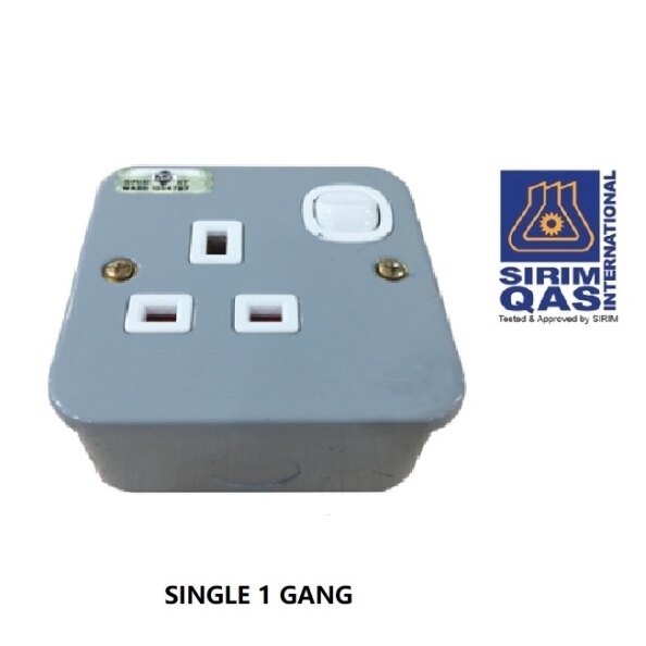 2 Gang Double Metal Clad Socket 13AMP 2 WAY SWITCHED SOCKET SWITCH ...