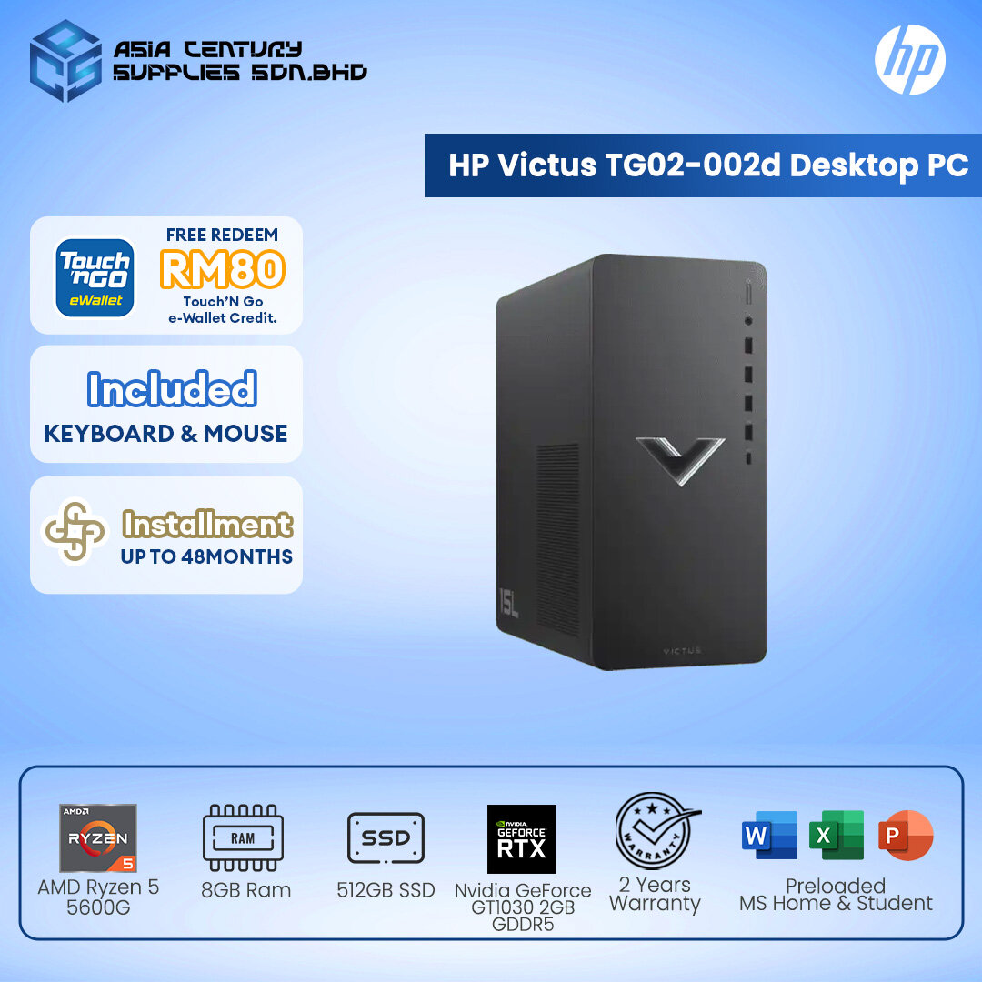 HP Victus TG02-0020D 15L Gaming Desktop PC (AMD Ryzen 5 5600G, 8GB RAM ...
