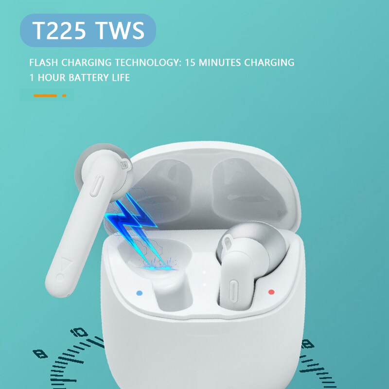 ต้นฉบับJBL T225 TWS หูฟังบลูทูธ หูฟังไร้สาย True Wireless 5.0 TWS หูฟัง ...