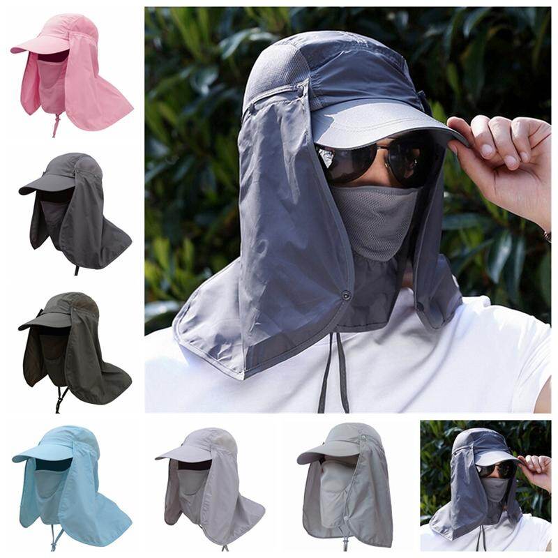 Outdoor Sun Shield Neck Face Mask Mesh Floppy Flap Hat Cap Visor ...
