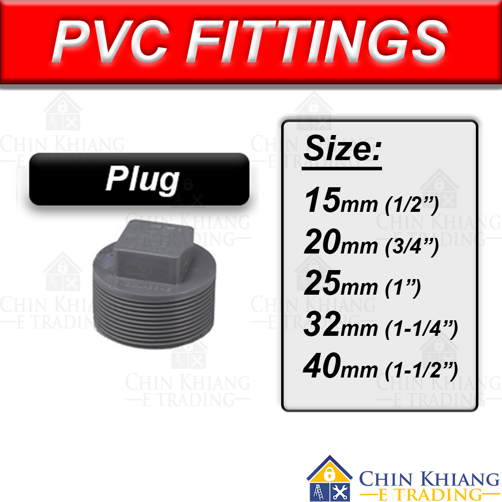 PVC Fittings [15MM/ 20MM/ 25MM / 32MM / 40MM ] Socket | Elbow | Tee ...